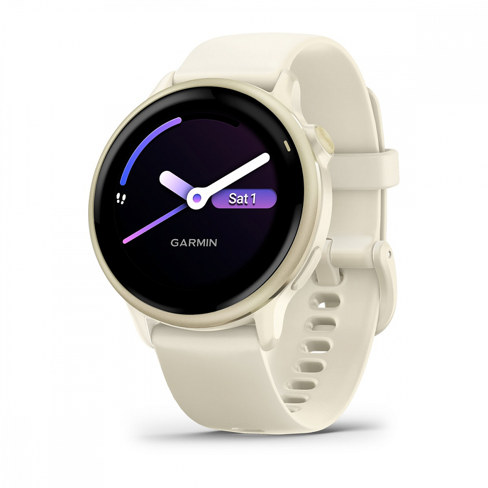 Смарт-часы Garmin Vivoactive 6 лунно-золотистый с ремешком цвета слоновой кости
