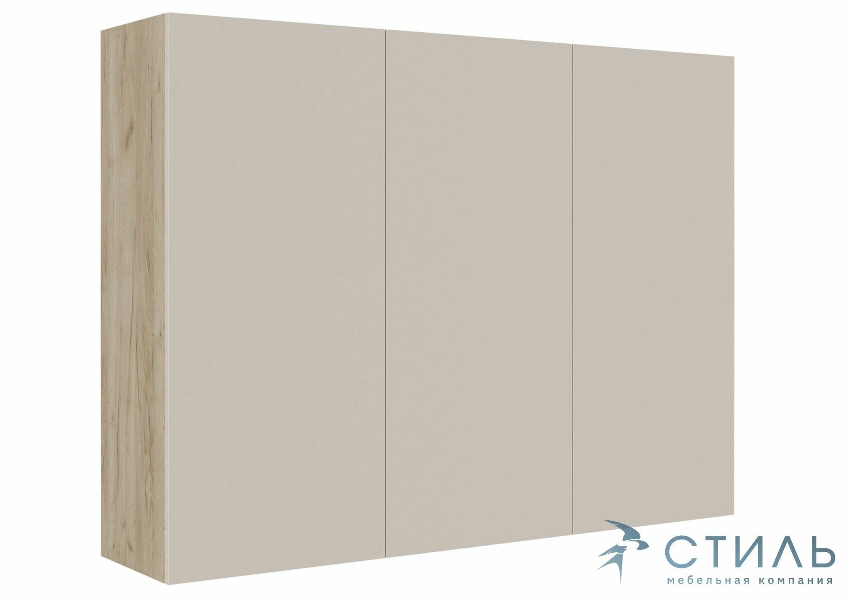 Навесной шкаф Бостон ШН-001 ЛДСП Дуб крафт серый/Кашемир (Стиль)