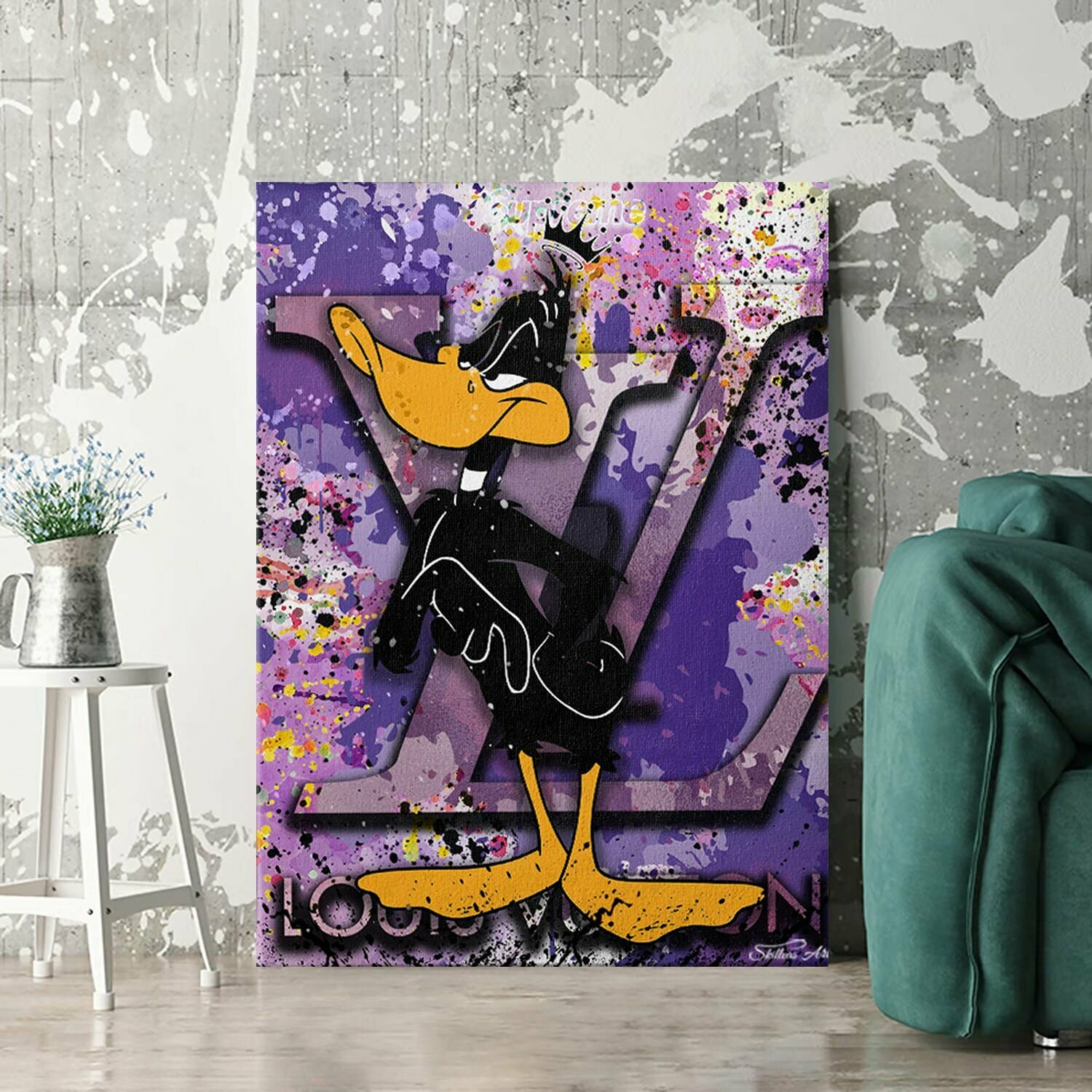 Картина на стену для интерьера - "Скрудж Макдак, мультперсонажи", 30х40 см.