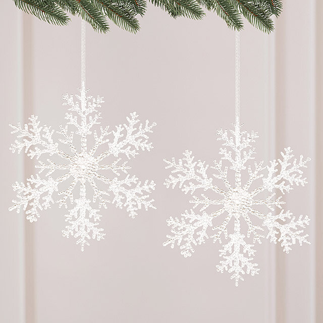 Набор елочных игрушек Снежинки Bright Cristal 32 см, 2 шт, Winter Deco, 1000408