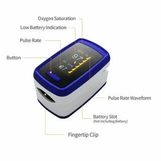 Пальцевой пульсоксиметр Mod. Ea1007 Серый/Фиолетовый Lay