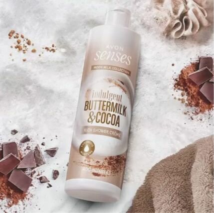 AVON Senses Крем-Гель для душа "Сливки и какао" 400 мл