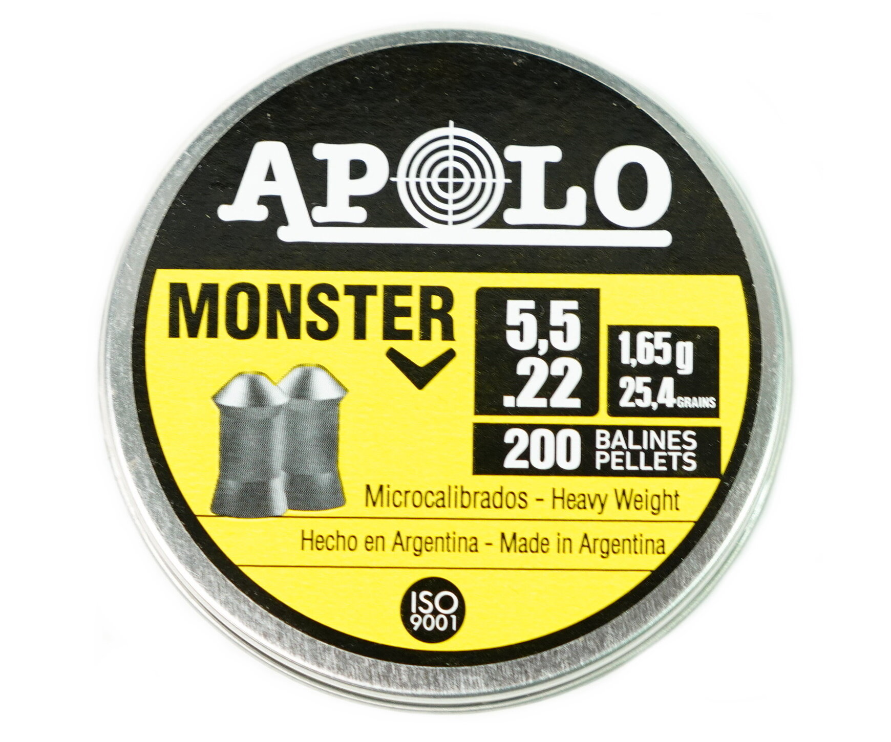 Пули для пневматики Apolo Monster, 5,5 мм, 1,65 гр, 200 штук