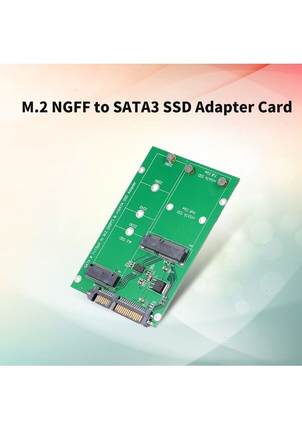 Карта-конвертер M.2 SATA B-key SSD в SATA 22-контактный интерфейс — Plug and Play, без драйверов