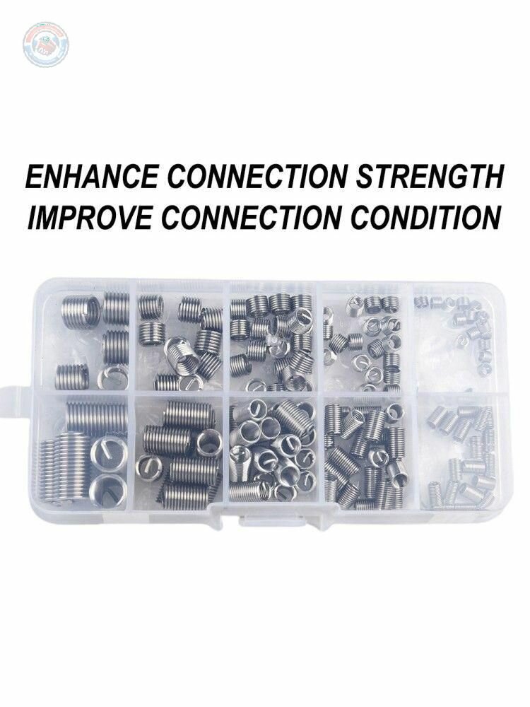 Набор спиральных резьбовых вставок RT из нержавеющей стали 150 шт M3 M5 M6 M8 для восстановления резьбы в алюминии и магнии, универсальный ремонтный комплект