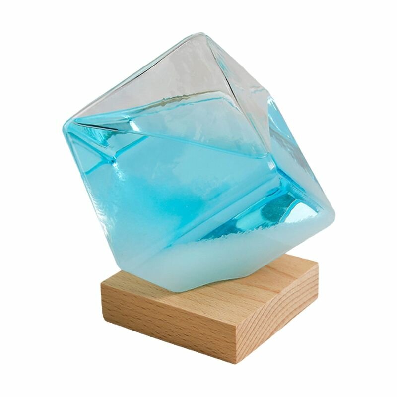 Бутылка-барометр "Водяной куб", Синий - Large