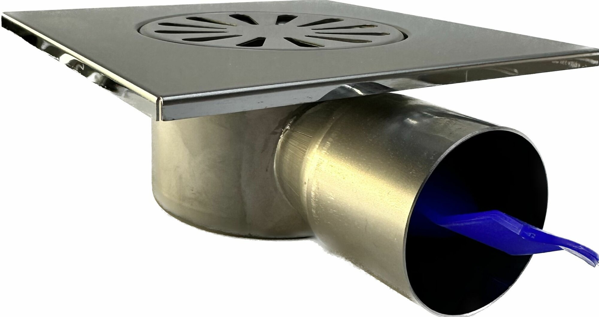 Трап 150 x 150 D-50 горизонтальный из нержавеющей стали, TIM, BAD021502