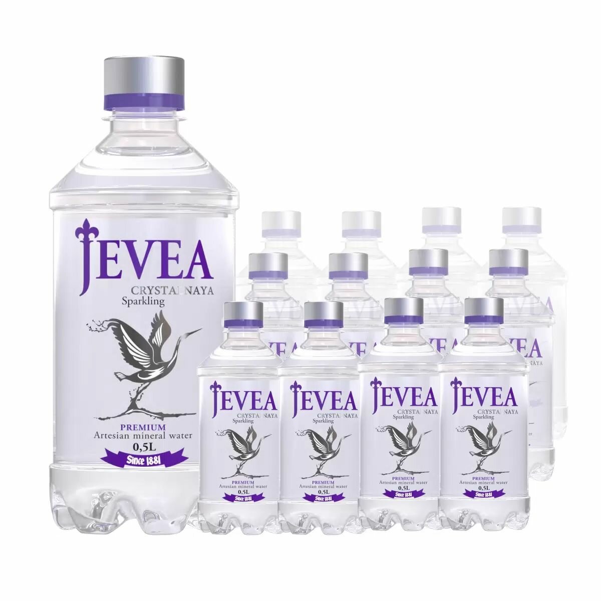 Jevea/Жевея газированная вода 0,5л*12 шт.