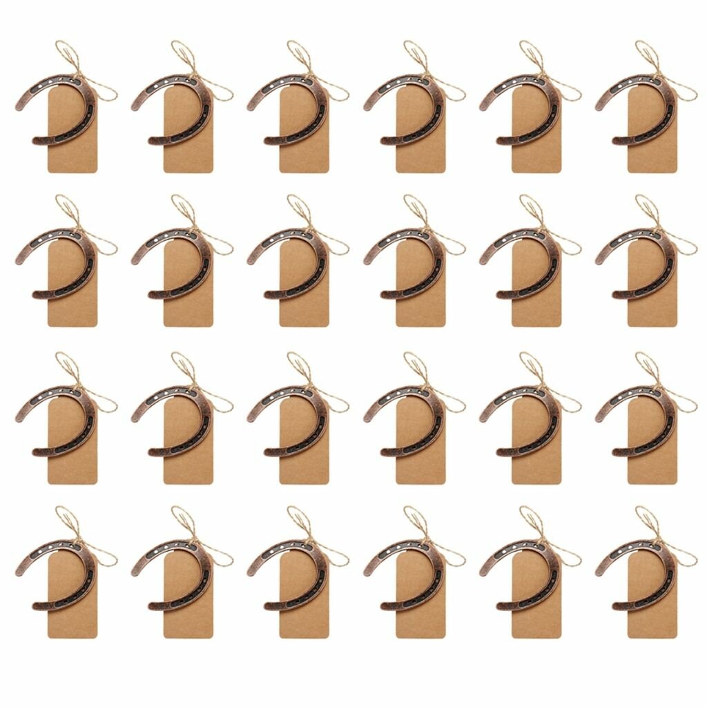 1 комплект из 24 штук, счастливая подкова в стиле ретро, свадебное украшение, этикетка для вечеринки, благодарственный подарок