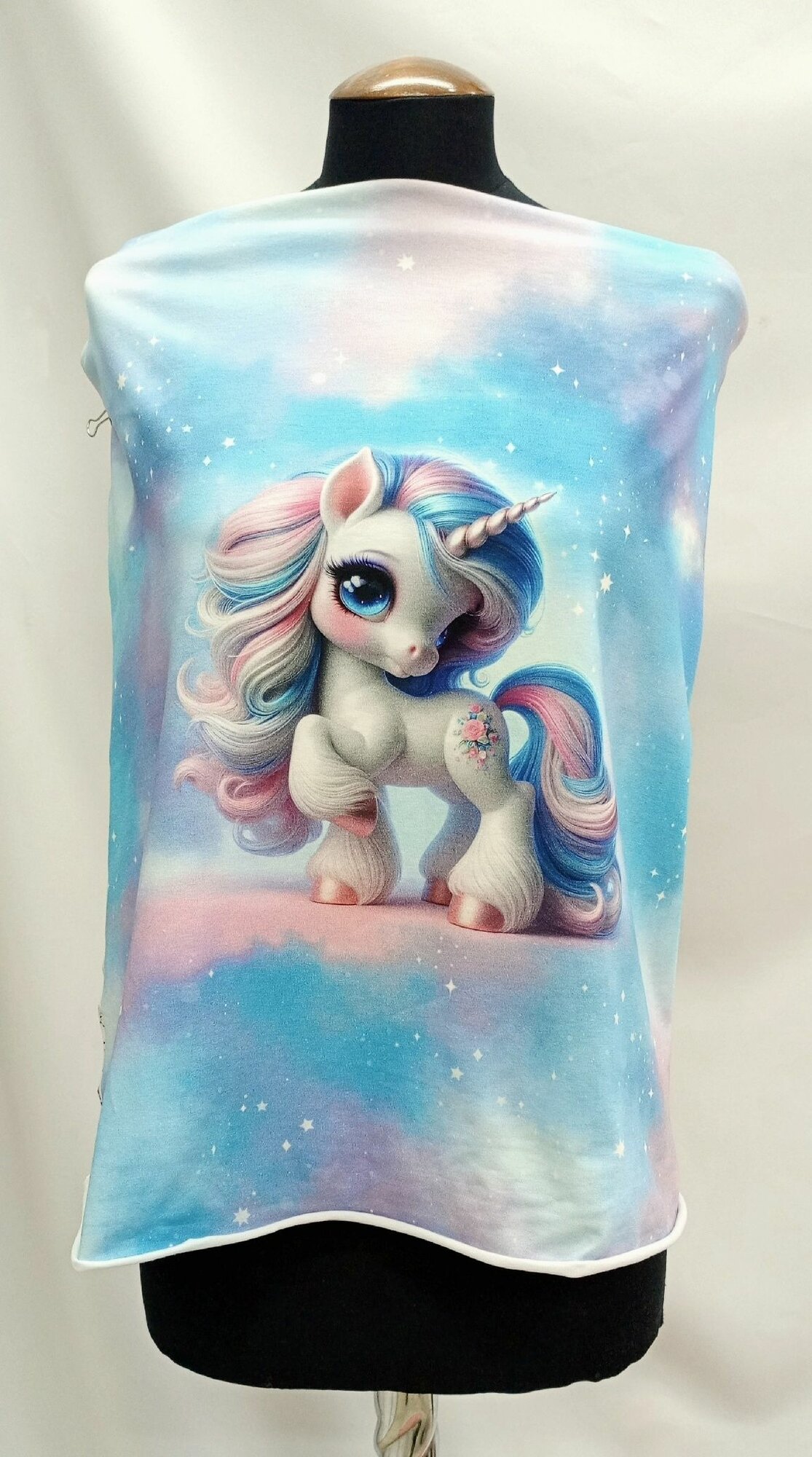 Трикотаж кулирка с лайкрой купон "Единорожка", ткань для шитья, 63*180