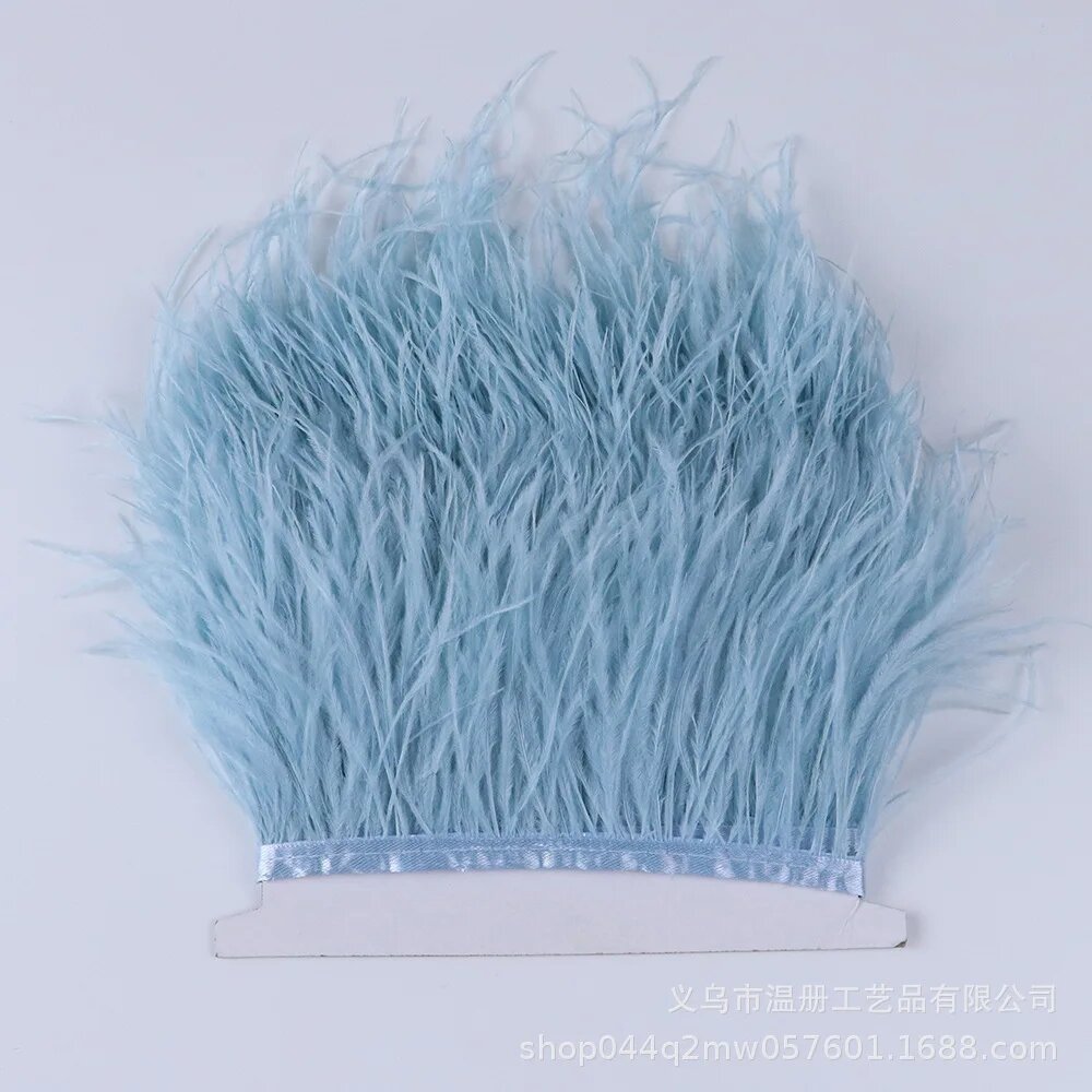 Страусиная бахрома розового цвета 10-15cm 10M, 027