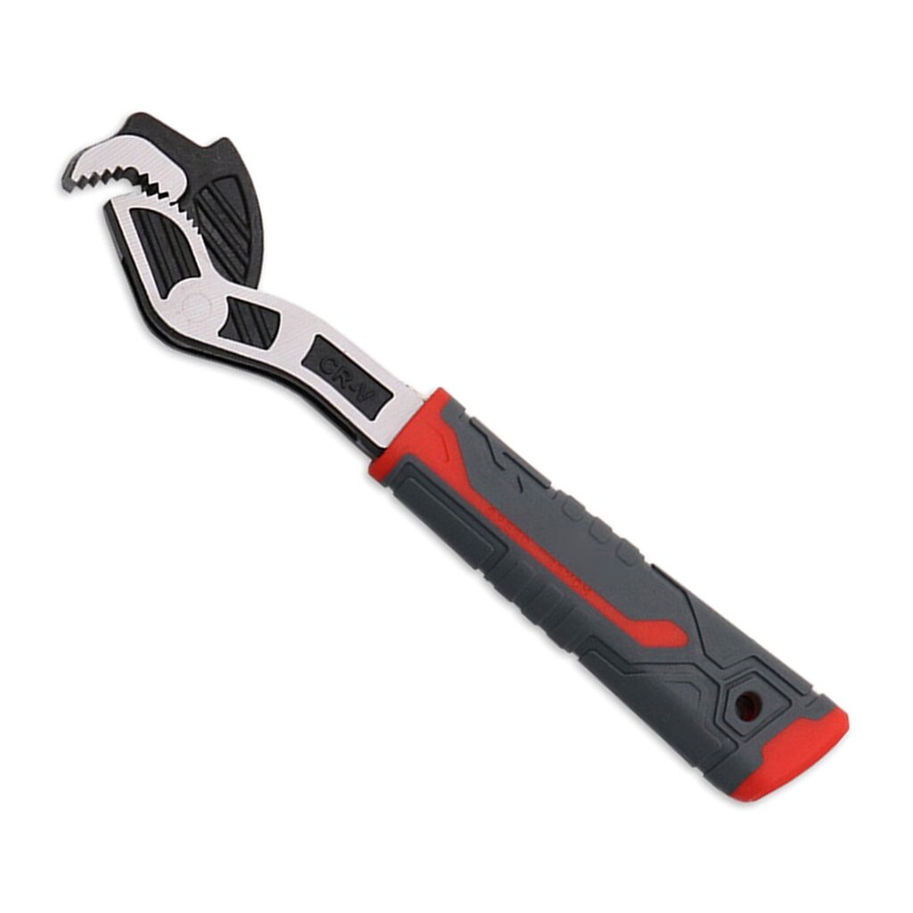 Широкозахватный регулируемый ключ с противоскользящей рукояткой для ремонта тяжелой техники