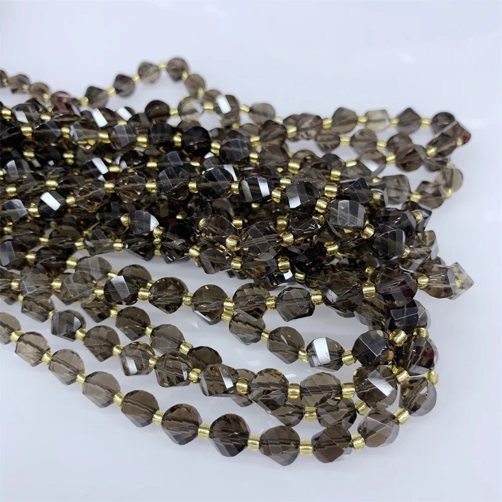 Дымчатый кварц цитрин бусины 7-8 мм для бижутерии Smoky Quartz