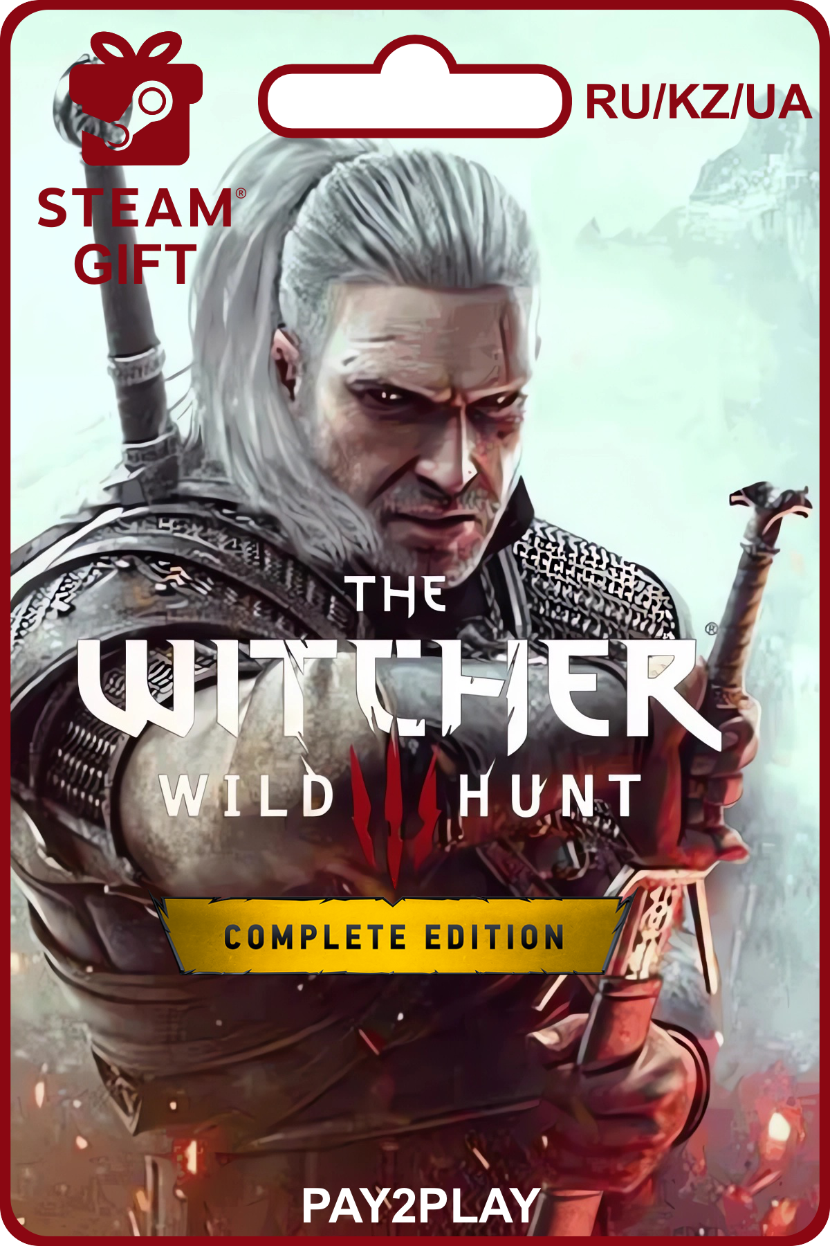 Ведьмак 3: Дикая Охота Полное издание - гифтом (подарком) / STEAM, PC (ПК) / Россия + Казахстан + Украина