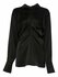 Блуза TOTEME Slouch, размер 32, black / black