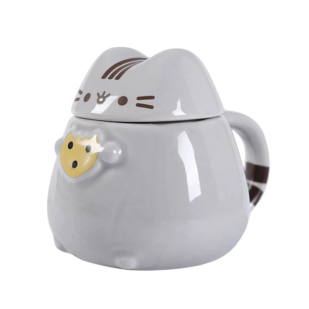 Милые керамические кружки 301-400 мл, cat, 301-400 мл