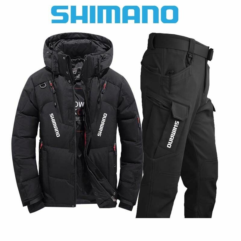 Shimano Зимний водонепроницаемый рыболовный костюм Shimano 2024, лыжный пуховик и альпинистский