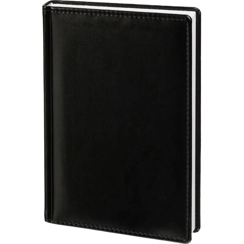 Ежедневник датированный 2026, черн, А5, 148x218 мм, 352 стр, аттасне Agenda