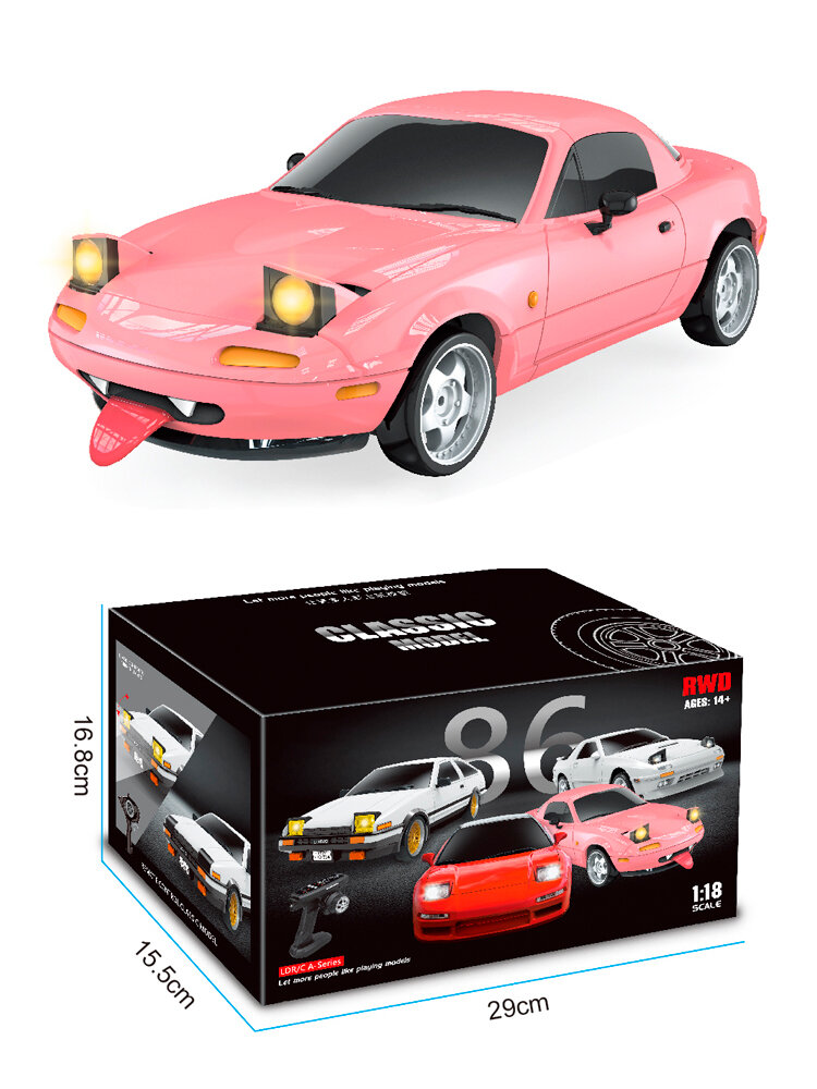 Радиоуправляемая машина для дрифта LD RC масштаб 1:18 2WD 2.4G Mazda MX-5 Gyro - 1804 Pink