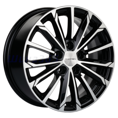 Литой колесный диск Khomen Wheels KHW1611 (Huyndai/Kia) 6,5x16/5x114,3 ET50 D67,1 Black-FP