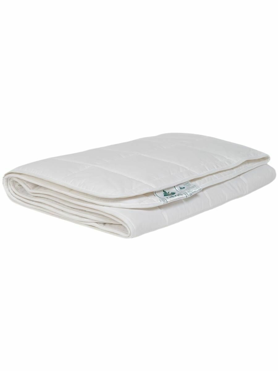 Одеяло 1,5 спальное "благородный кашемир" 150х200 всесезонное, теплое, козий пух, 100% хлопок/тик, премиум Natures