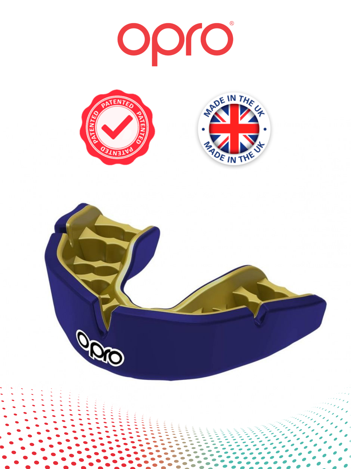 Боксерская капа взрослая, спортивная, защитная для зубов Opro Instant Custom - Dark Blue/Gold