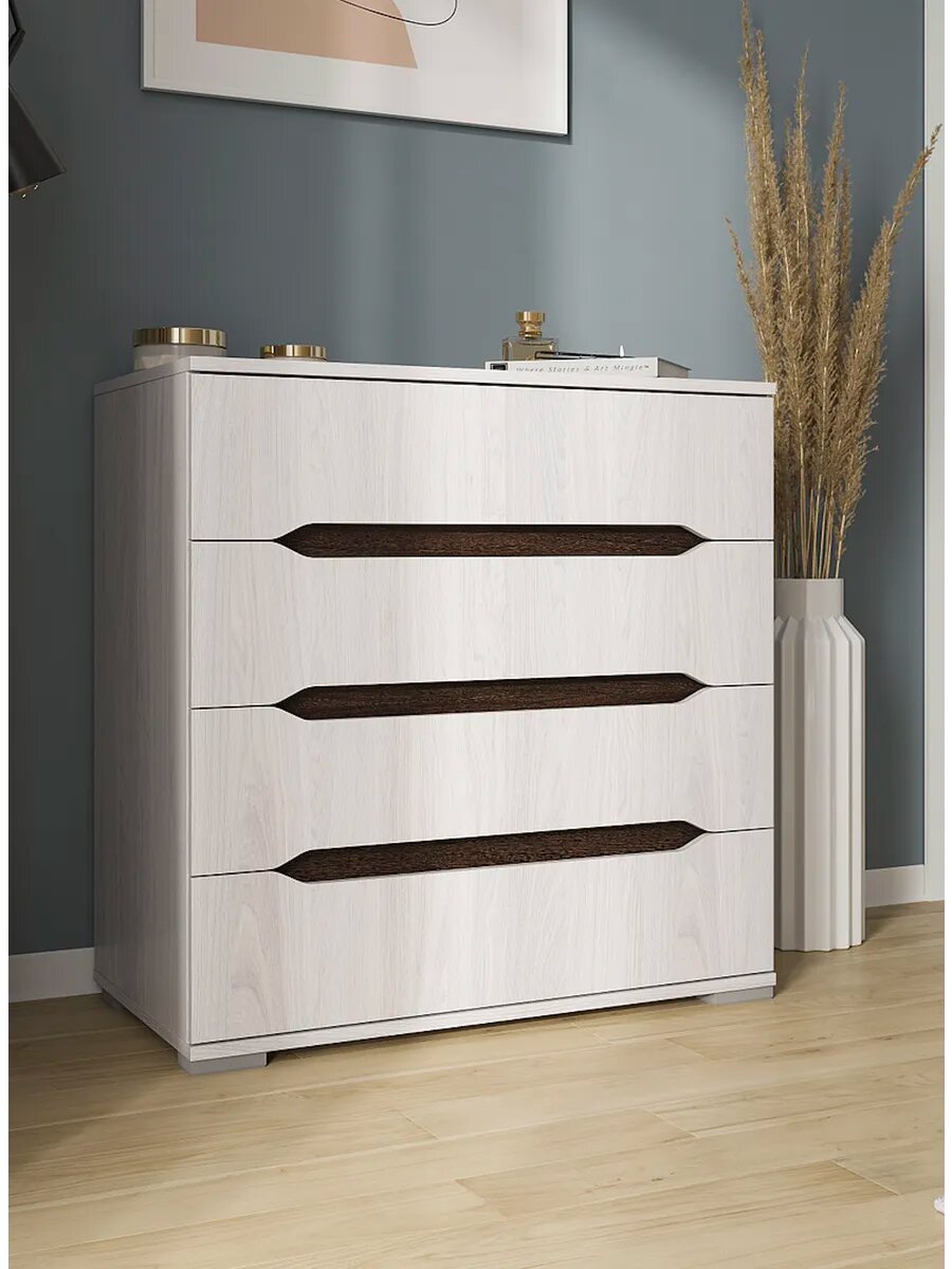 Комод для одежды, 4 ящика 800х830х450мм, дуб анкор, валенсия КМ 011