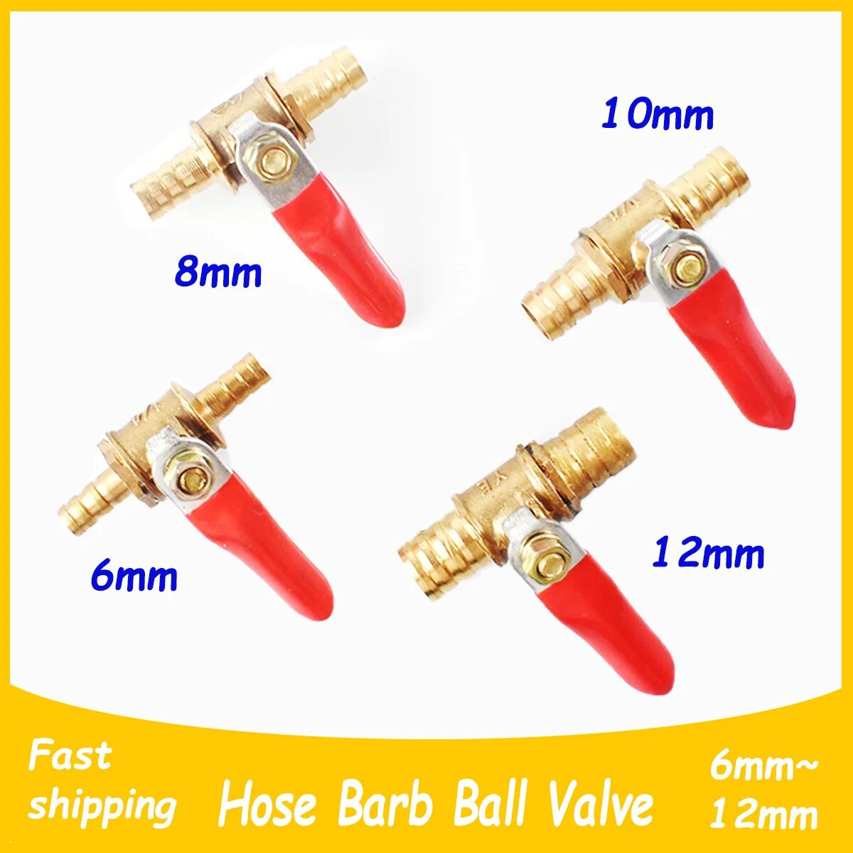 6 мм, 8 мм, 10 мм, 12 мм, двухконтактный шаровой кран-пагода, латунный выпускной клапан небольшого размера с маслом, газовым, водяным шлангом, переключателем водопроводной трубы