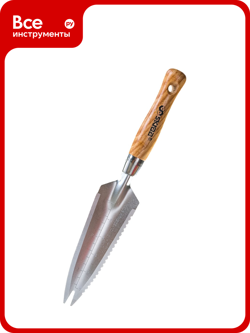 Нож, SKRAB, для удаления сорняков SKRAB 335мм с д/ручкой Cr-MO 28080, хром молибденовой стали, рыхления земли