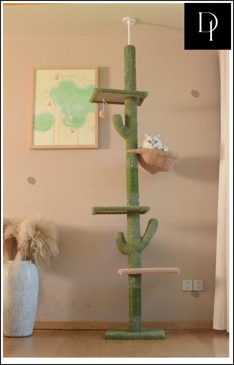 Эксклюзивная когтеточка для кошек каучуковая от пола до потолка с регулировкой высоты 218 275 см-yin