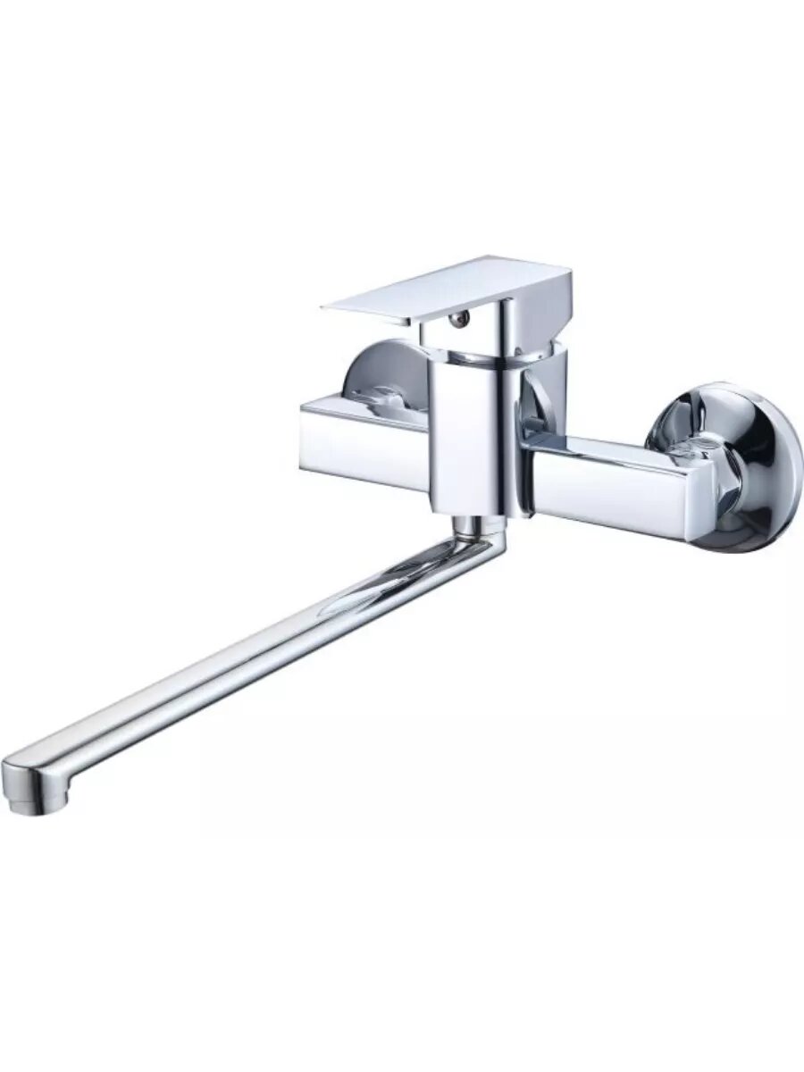 Смеситель для ванны ECONOCE серия 210, длинный L-излив, хром (EC0216)