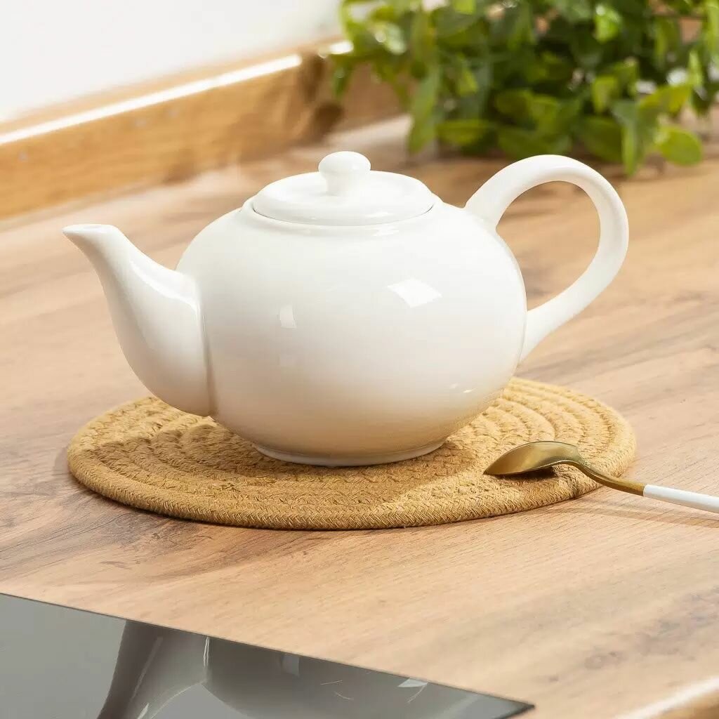 Чайник керамика, 0.6 л, Грейс, Y4-9050, белый