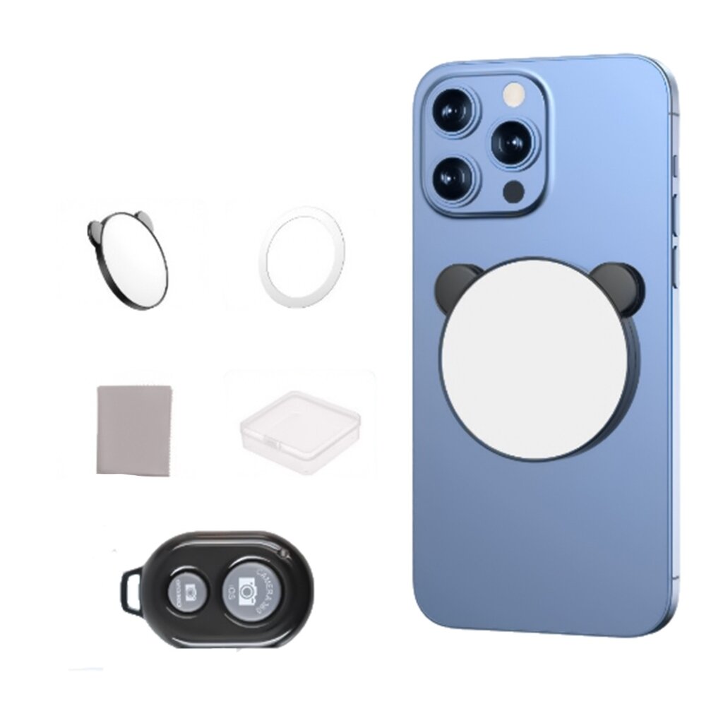 Магнитное зеркало для селфи с дистанционным управлением-черный