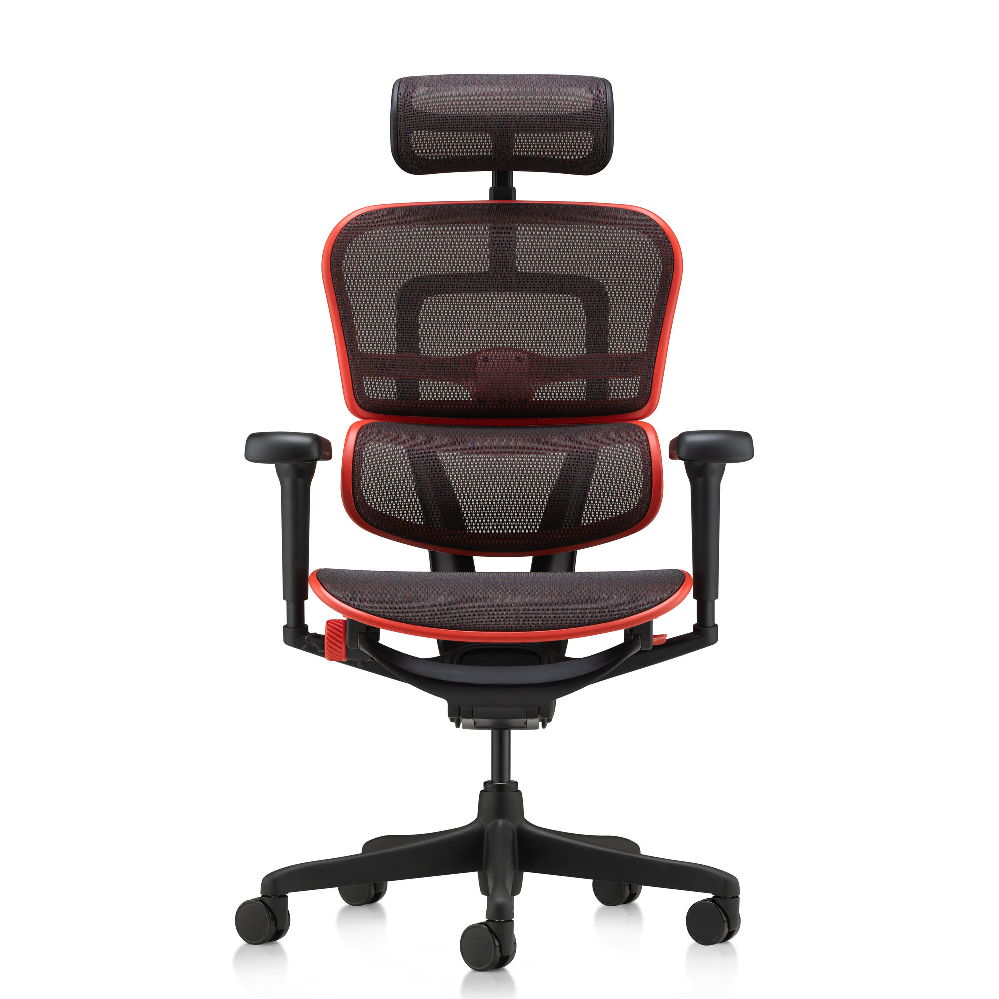 Кресло FALTO Ergohuman 2 Ultra GAME (наклон вперед, сетка, черный с красным)