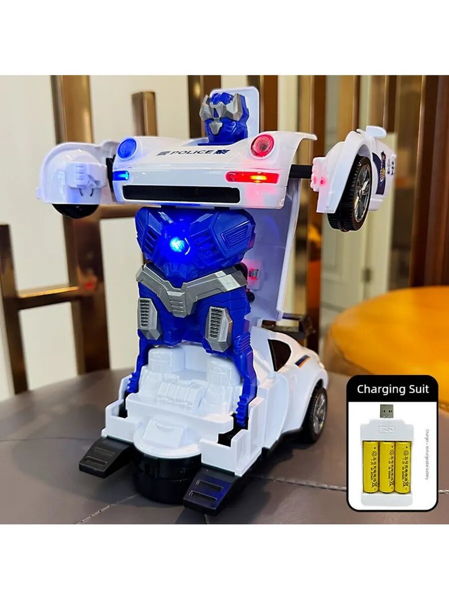 Полиция машина, белая, аккумулятор+зарядка