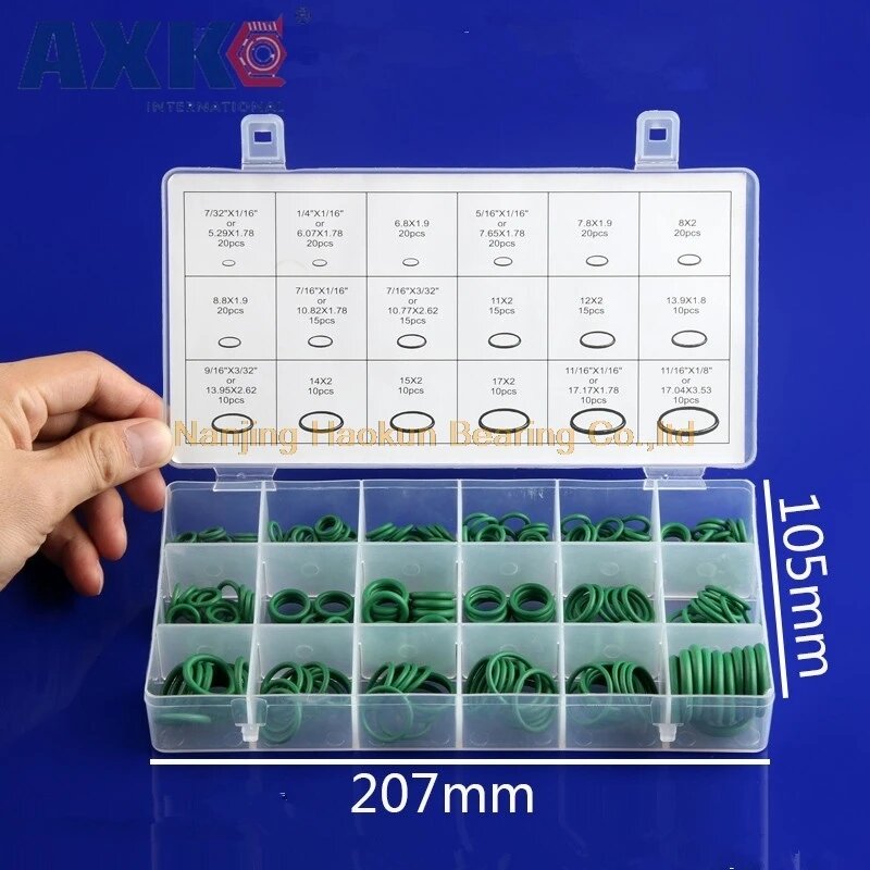 270 шт./компл. резиновые уплотнительные кольца шайбы уплотнители водонепроницаемость ассортимент уплотнительных колец прокладка шайба 18 прокладок разных размеров с комплектом уплотнителей