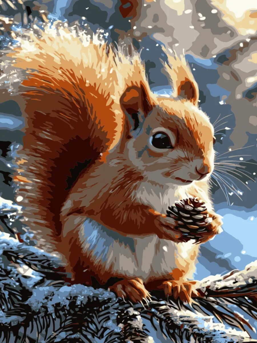 Картина по номерам белка