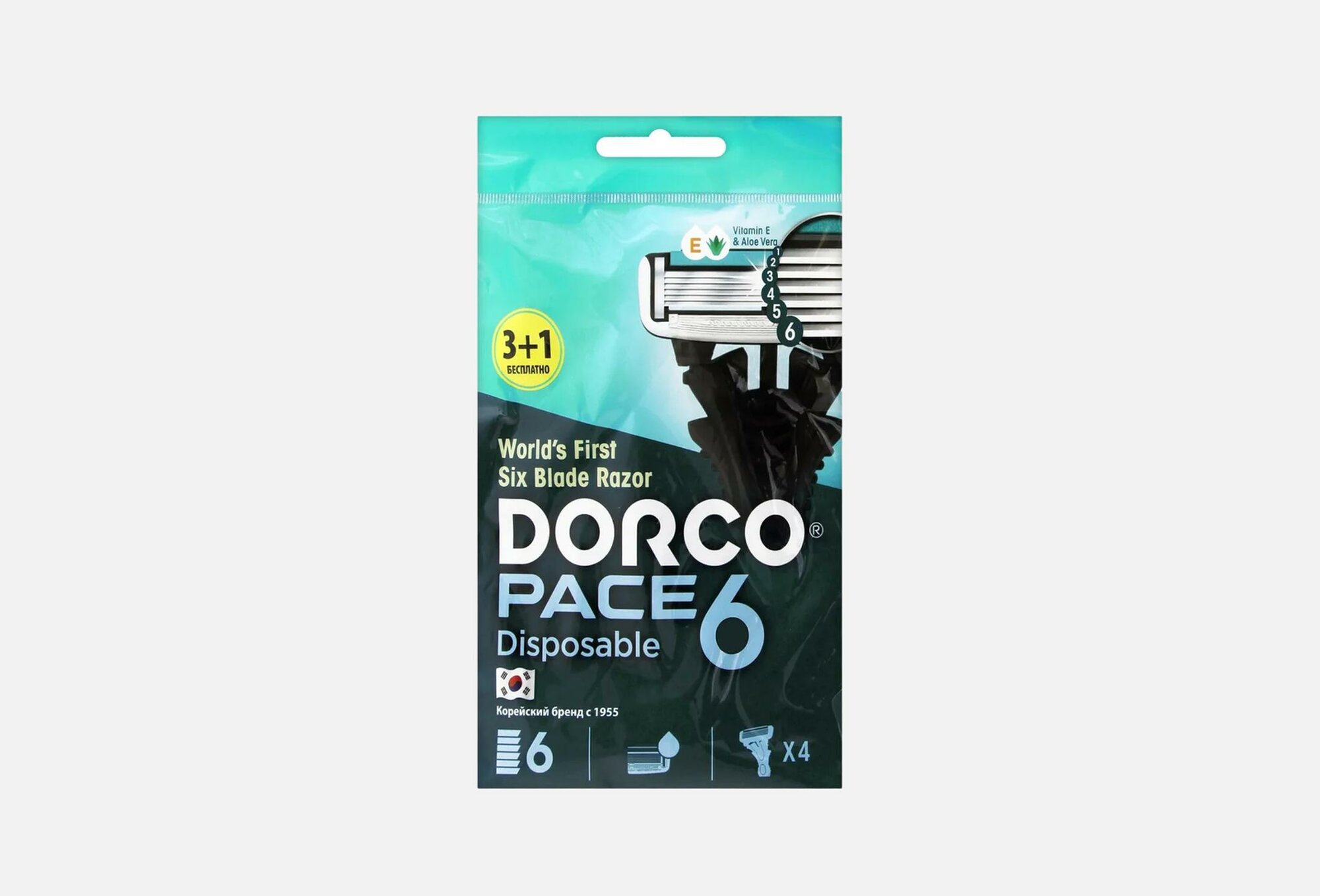 Одноразовые станки для бритья DORCO Pace 6