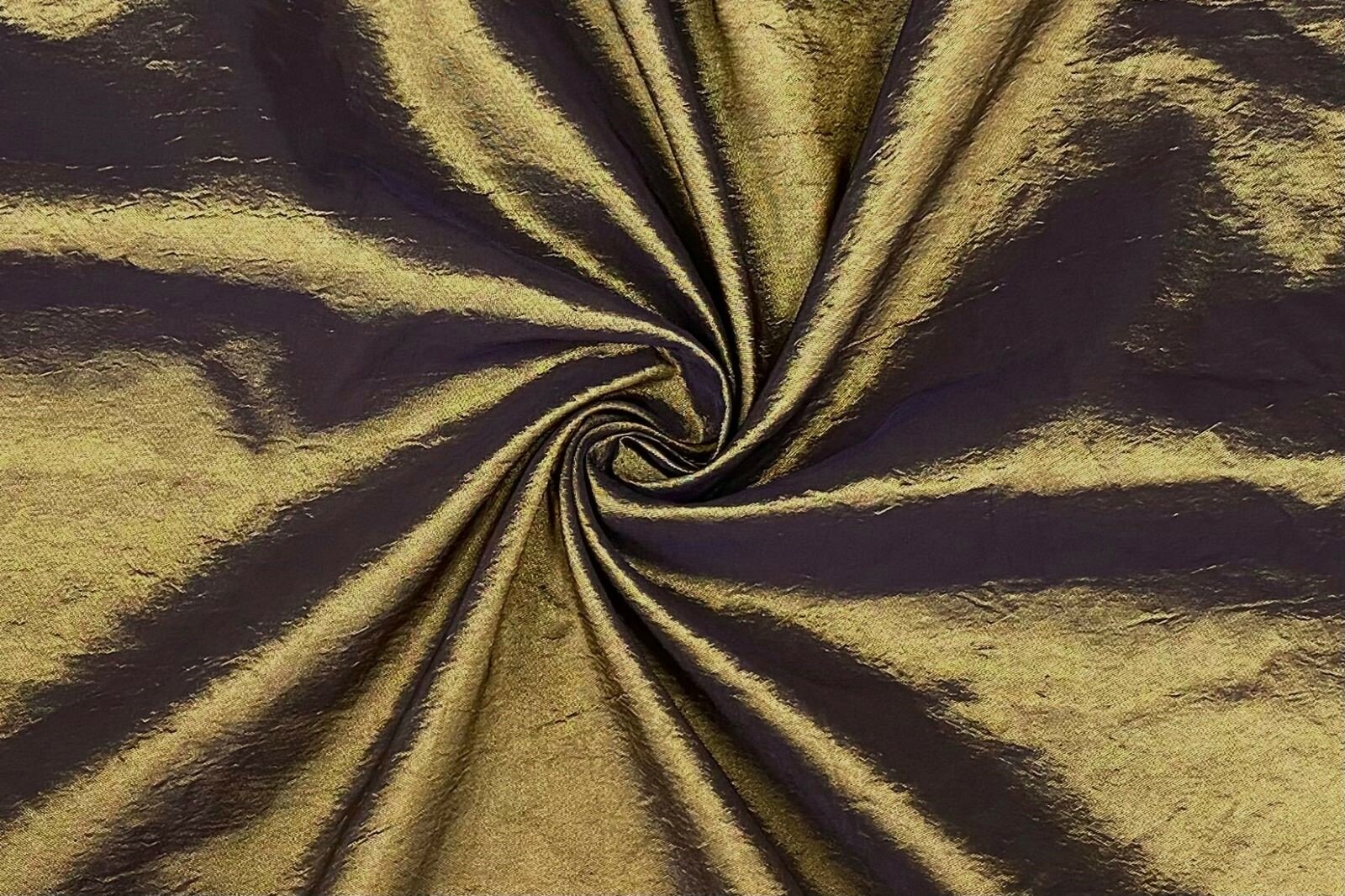 Ткань Тафта-шанжан креш темно-оливковая, 160 г/пм, ш142см, 0,5 м