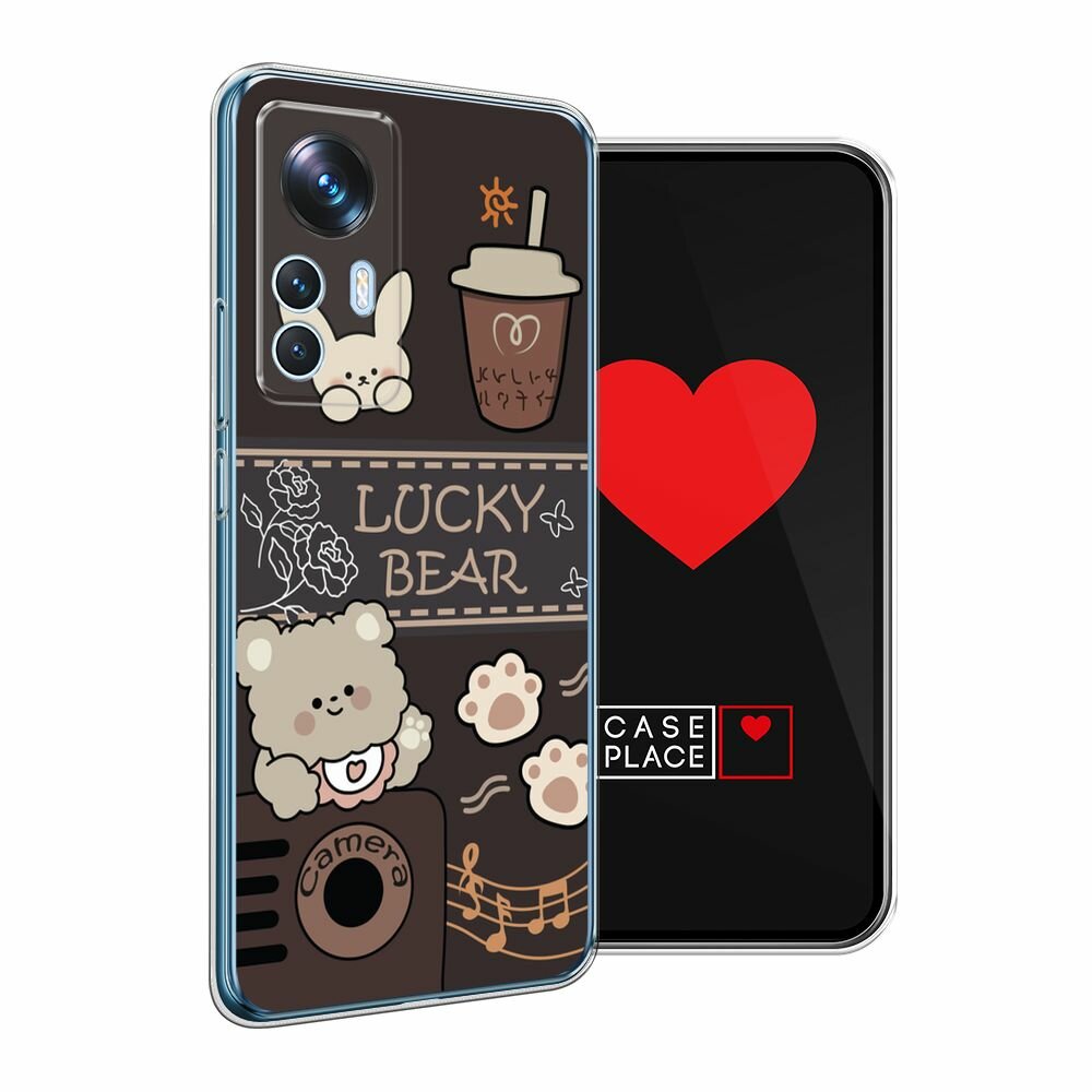 Чехол на Xiaomi 12T/12T Pro / Сяоми 12T/12T Про с принтом "Lucky bear coffee 1" — фото 1