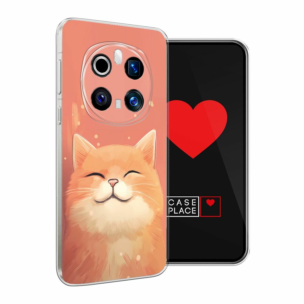 Чехол на Honor Magic 7 Pro / Хонор Мэджик 7 Про с принтом "Довольный рыжий котик" — фото 1