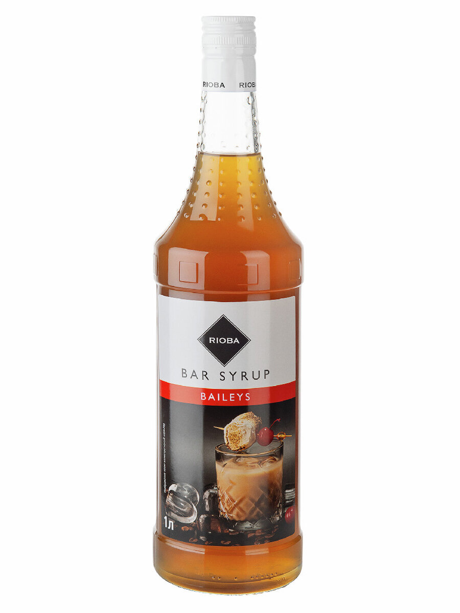 Сироп Rioba "Бейлиз" пастеризованный, для алкогольных и безалкогольных коктейлей, кофе, пирожных, мороженого, 1 л.