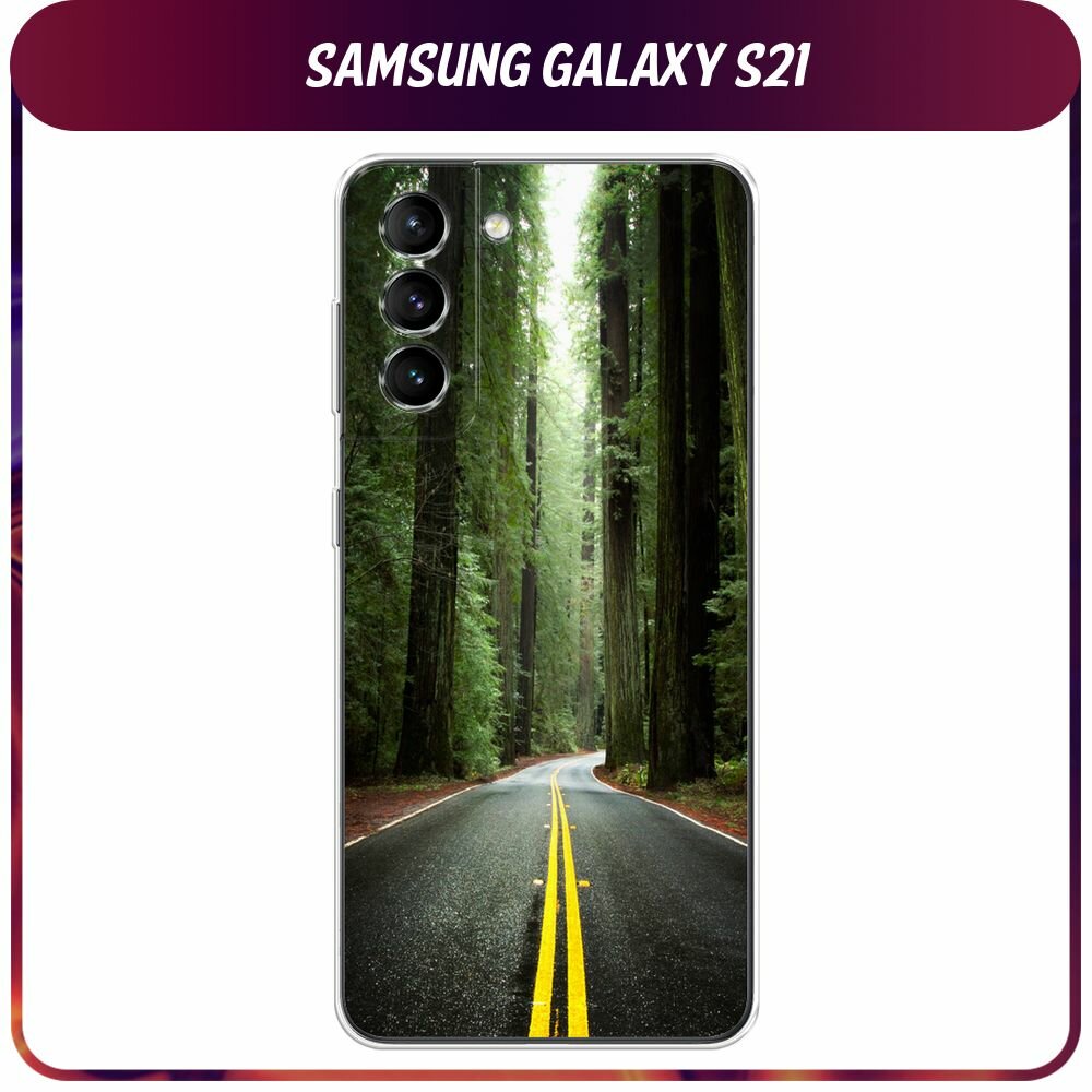 Чехол на Samsung Galaxy S21 / Самсунг Галакси S21 с принтом "Лес 17"