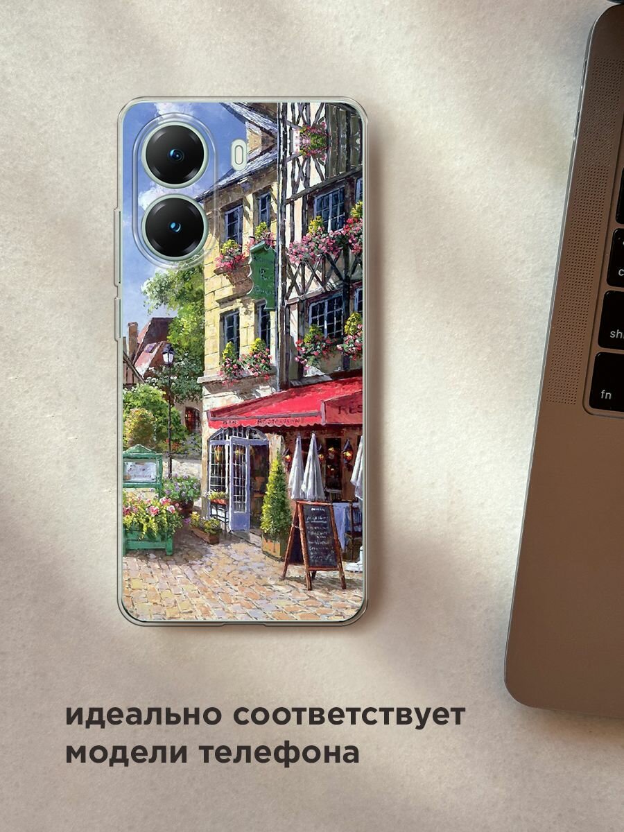 Силиконовый чехол на Poco X7 Pro / Поко X7 Про с принтом "Старая улица" — фото 1