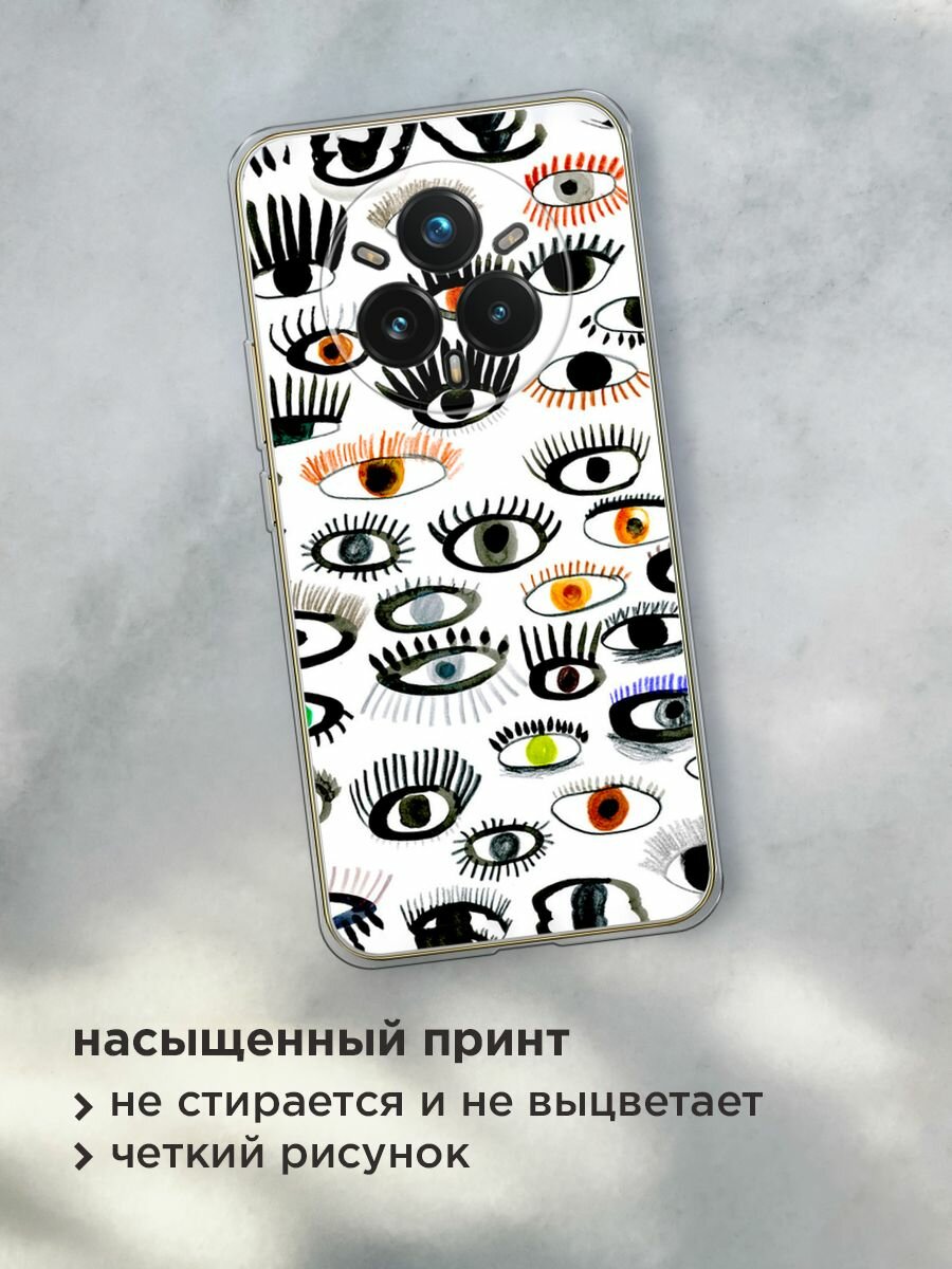 Чехол на Realme 14 Pro+ / Реалми 14 Про+ с принтом "Глаза акварель" — фото 1
