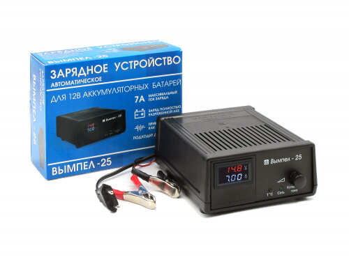 Зарядное устройство Вымпел -25 (автомат,0-7А,14.8В, LED амперметр/вольтметр)