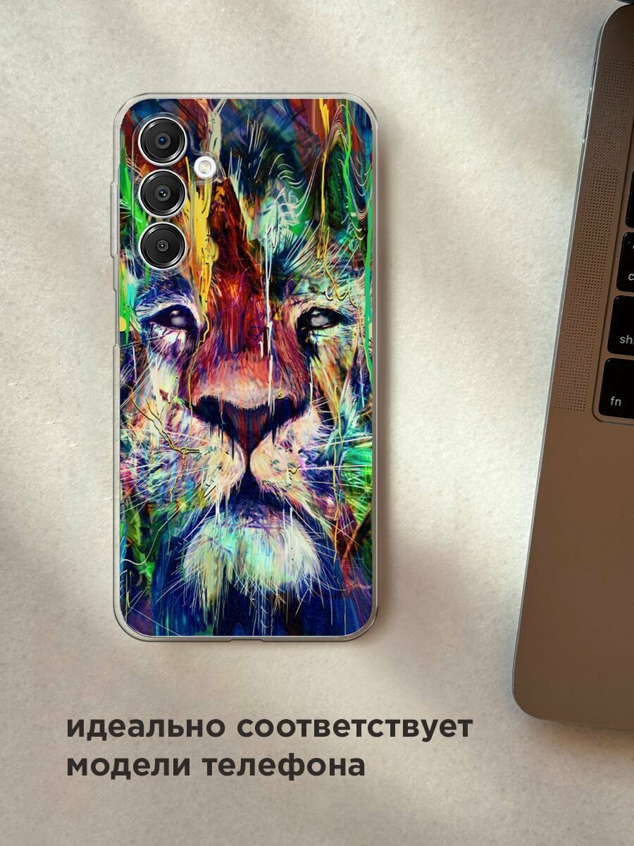 Чехол на Samsung Galaxy A16 / Самсунг А16 с принтом Лев арт 6 — фото 1