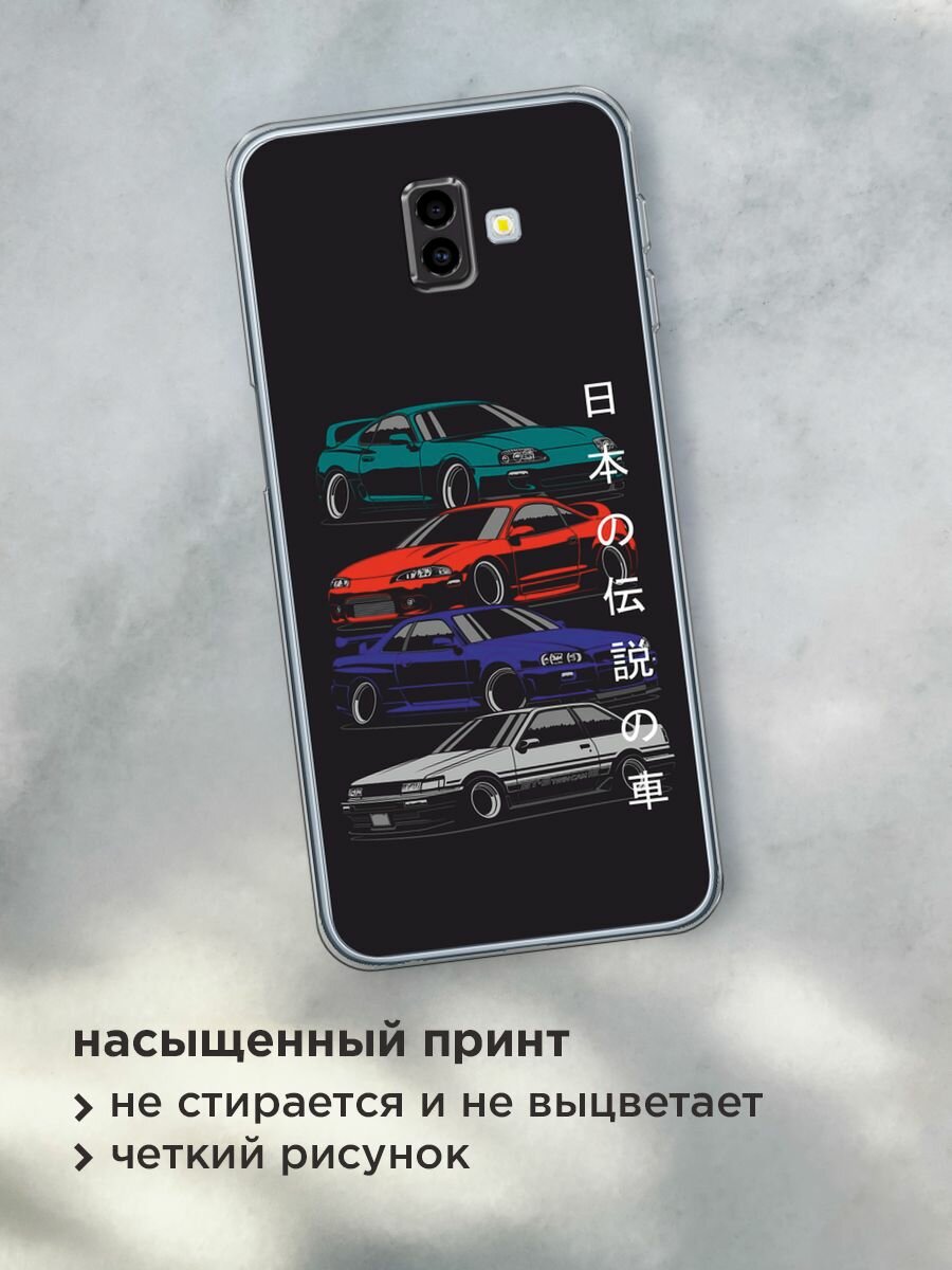 Чехол на Samsung Galaxy J6 + / Самсунг Галакси J6 Плюс 2018 с принтом "JDM Legend cars" — фото 1