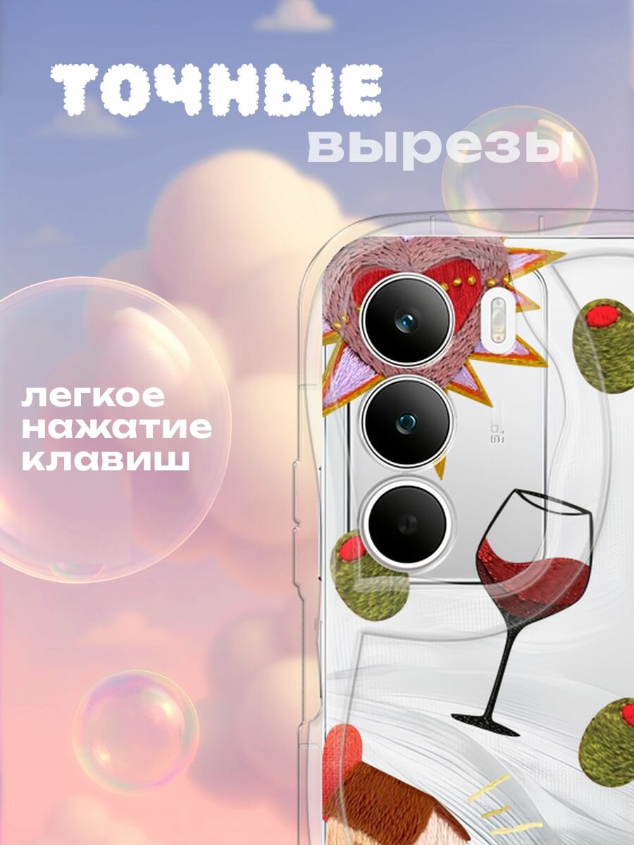 Чехол на Realme C71/P3 Lite 4G / Реалми С71/P3 Лайт 4G/P3 Лайт 4G с принтом "Ниточный коллаж" — фото 1