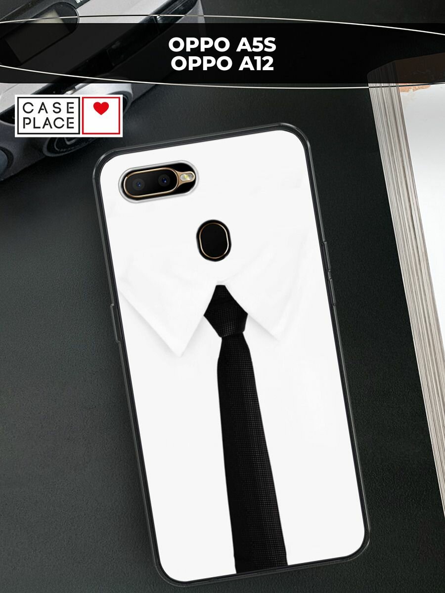 Силиконовый чехол на Oppo A5S/A12 / Оппо А5s/A12 с принтом "Галстук"